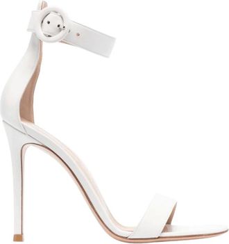 Gianvito Rossi Sandales Portofino en cuir 105 mm - Femme - Chaussures - Blanc - Taille: 39 1/2 EU
