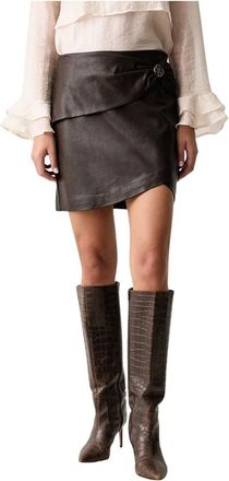 Guess Mini-jupe Lucia - Femme - Jupes - Brun - Taille: 42 FR