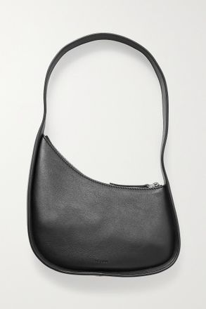 The Row Half Moon Schultertasche Aus Leder - Schwarz