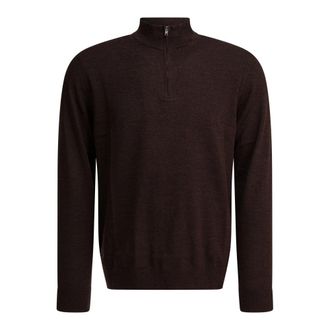 Nn.07 Gustav Zip Sweater - - Knitwear - Herren - Braun - M