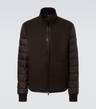 Moncler Veste doudoune r&eacute;versible en shearling