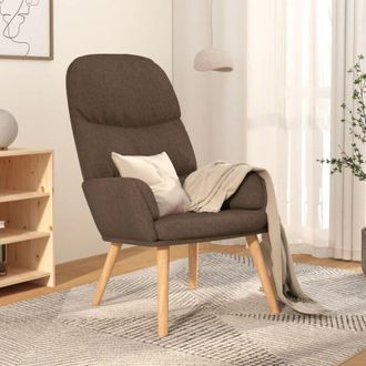 vidaXL Chaise de relaxation Taupe Tissu Vidaxl