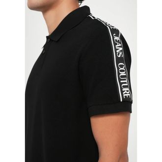 Versace Jeans Couture Polo Taping - - Tops - Herren - Schwarzk - XS