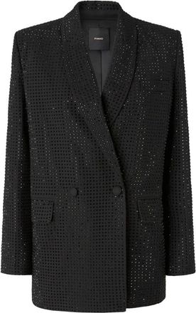 Pinko Pinko, Femme, Vestes, Noir, Taille: 36 FR Blazer Croisé