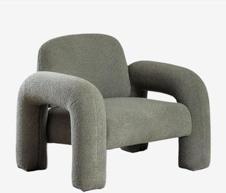 Sklum Sklum - Sessel aus Nicxon-Lammfell Grün Salbei