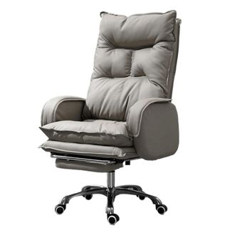 Generic Ergonomischer B&uuml;rostuhl, B&uuml;rostuhl aus PU-Leder, Verstellbarer Neigungswinkel, verstellbare R&uuml;ckenlehne mit Fu&szlig;st&uuml;tze