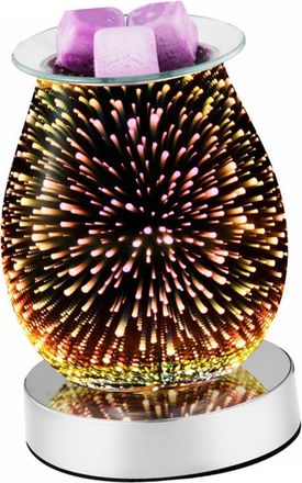Soimiss Aroma Lampe Feuerwerk Duftlicht Touch Steuerung Elektrische Duftlampe f&uuml;r Wohnzimmer Schlafzimmer B&uuml;ro Stilvolle Glas Duftlampe ohne Feuer Rauchfrei