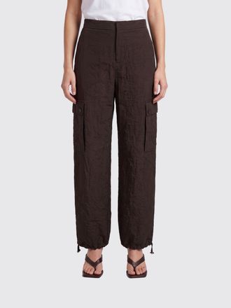 Twinset Pantalon cargo taille haute en m&eacute;lange de viscose avec cordon de serrage