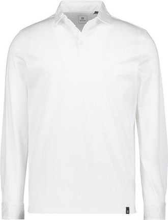 Boggi Milano Herren Polo-Shirt wei&szlig; Baumwoll-Jersey