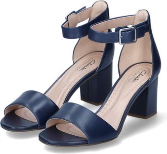 Clarks Damen Deva Mae Pumps, Marineblau Leder, 37.5 EU
