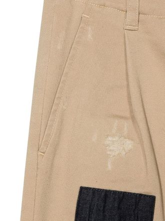 Dsquared2 Patch-Detail Cotton Trousers - Beige