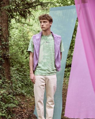 Faguo T-shirt tie and dye vert menthe
