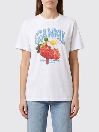 Ganni T-Shirt Femme couleur Blanc