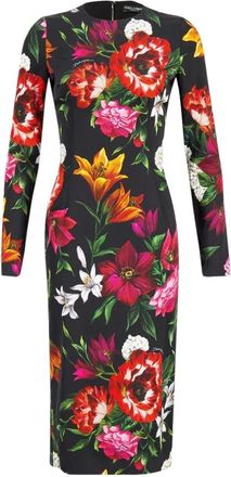 Dolce & Gabbana Femme, Robes, Multicolore, Taille: 38 FR Robe Ajust&eacute;e en Satin Imprim&eacute;