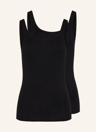 Schiesser 2er-Pack Tops Modal Essentials schwarz