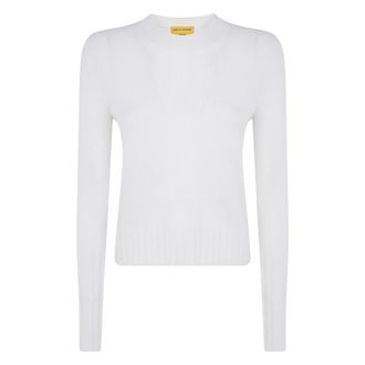 Guest In Residence Shrunken Crew - - Knitwear - Damen - Wei&szlig; - L