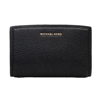 Michael Kors Portefeuille moyen en cuir grain&eacute; Bryant - Femme - Accessoires - Noir - Taille: ONE Size