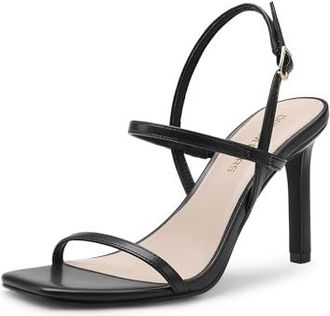 Dream Pairs Escarpins &agrave; talons hauts pour femme - Bout carr&eacute; - Sangle de cheville - Sexy et confortable - Chaussures de mariage - Sandales &agrave; talons, Polyur&eacute;thane 