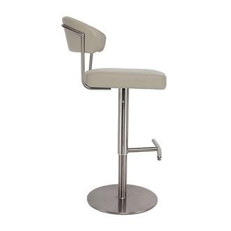 Generic Moderne drehbare Barhocker in Tresenh&ouml;he mit R&uuml;cken- und Fu&szlig;st&uuml;tze, Esszimmerst&uuml;hle aus Kunstleder f&uuml;r K&uuml;cheninsel, Pub oder Bistro - Stilvolle und Be
