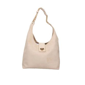 Elisabetta Franchi Femme, Sacs, Beige, Taille: ONE Size Suede Hobo Bag