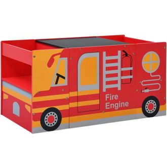 vidaXL Vidaxl - Jeu de table et chaises denfants 3 pcs Camion de pompiers Bois