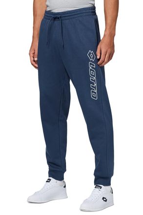 Lotto Jogginghose Herren dunkelblau Größe XXL I Trainingshose mit Seitentaschen & Logo-Print Oberschenkel I Sporthose lang, elastischer Bund & Kordelzug I F
