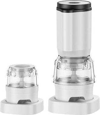 Generic Moulin &agrave; poivre &eacute;lectrique rechargeable avec grossi&egrave;ret&eacute; r&eacute;glable, batterie 1300 mAh, chargement USB, fonctionnement &agrave; un seul bouton pour moudre sans