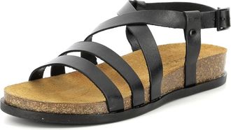 Kickers Damen Kick-Alice Flache Sandale, Schwarz, 36 EU