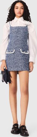 Maje Kurzes Tweedkleid - Blau - Maje