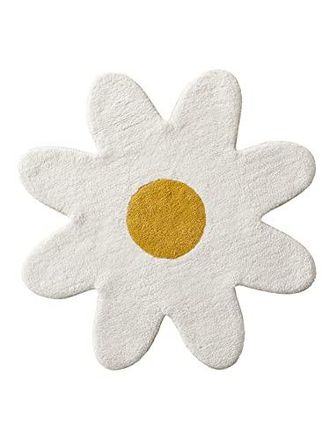 Vertbaudet Tapis Fleur Blanc TU