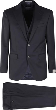 Corneliani Homme, Costumes, Bleu, Taille: M Abito Gilet Tess Sallia