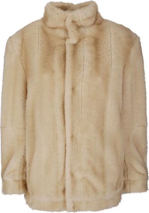 Maison Margiela veste en fourrure artificielle - Tons neutres
