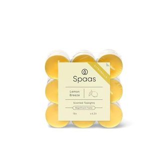 Spaas 10 x 18 Citronella Teelichter, 4.5 Stunden - hellgelb - Lemon Breeze