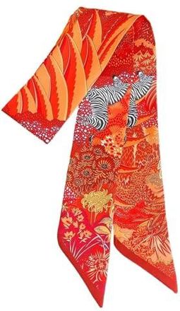 Generico Ruban de jardin secret pour chevaux, ceinture de cheveux longs et &eacute;charpe en soie pour l&eacute;t&eacute;, rouge, taille unique