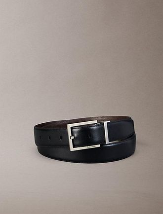 Calvin Klein Ceinture r&eacute;versible en cuir pleine fleur