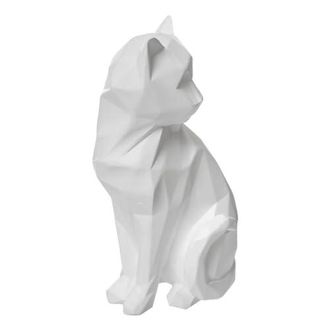 Atmosphera Atmosphera - Statuette Chat - résine - Blanc - H20 cm