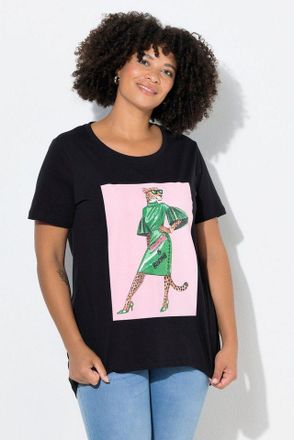 Angel Of Style T-Shirt T-Shirt A-Linie LeoLady-Print und Statement