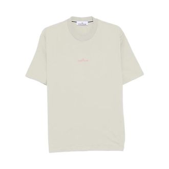 Stone Island Homme, Tops, Gris, Taille: XL T-Shirt avec imprim&eacute; Island