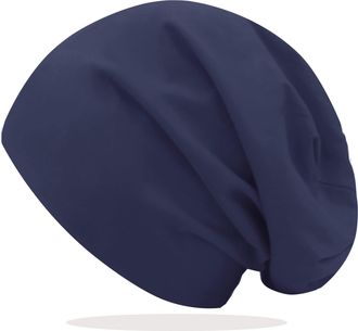 Glamexx24 Beanie Mütze Herren Damen: Slouchy Baumwoll Jersey Übergangsmütze, Laufmütze, Chemo Mütze, Fahrradmütze für Alle Jahreszeiten