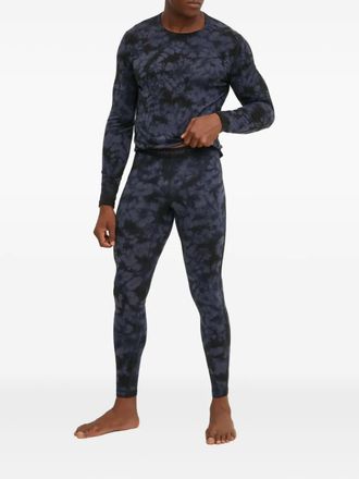 Icebreaker legging à imprimé tie dye - Bleu