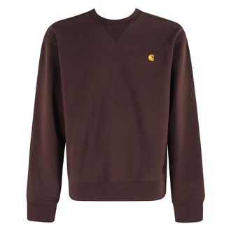 Carhartt Work in Progress Homme, Sweatshirts et sweats &agrave; capuche, Brun, Taille: S American Script SweaT-shirt