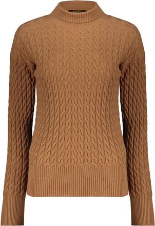 Moorer Femme, Pulls, Brun, Taille: 36 FR Pull &agrave; col roul&eacute;