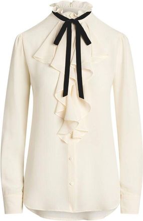 Lauren Ralph Lauren Damen Bluse mit R&uuml;schen