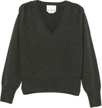 SA SU PHI Pull &Agrave; Col V - Vert