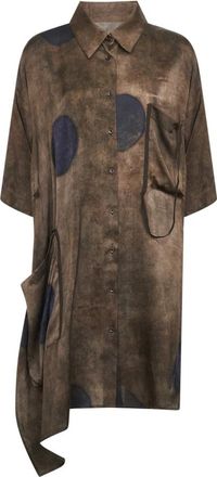 Uma Wang UMA Wang, Femme, Blouses et Chemises, Brun, Taille: 42 FR Chemise &agrave; pois