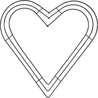 BESPORTBLE Eisen Drahtkranzrahmen Herzförmig 12 Zoll 30cm Für DIY Blumenkranz Dekoration Innen Außen Garten Fenster Wand