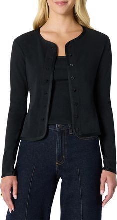 Amazon Essentials Damen (Demis Favorit) Slim-Fit Strickcardigan mit Rippstruktur und Cami-Top mit Abnehmbaren Trägern, Schwarz, M