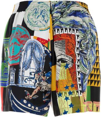 Versace Silk Bermuda Shorts - Multicolor