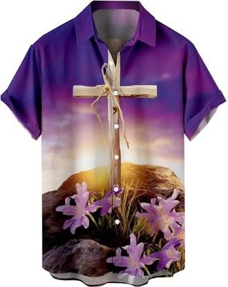 Generic T-shirt Henley en coton l&eacute;ger et d&eacute;contract&eacute; &agrave; manches longues avec trois boutons - Coupe droite - Imprim&eacute; 3D - Couleur d&eacute;grad&eacute;e - Coupe classique - R