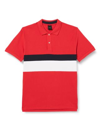 Geox Mens M Polo Shirt, Aura ORANGE/Optical, L